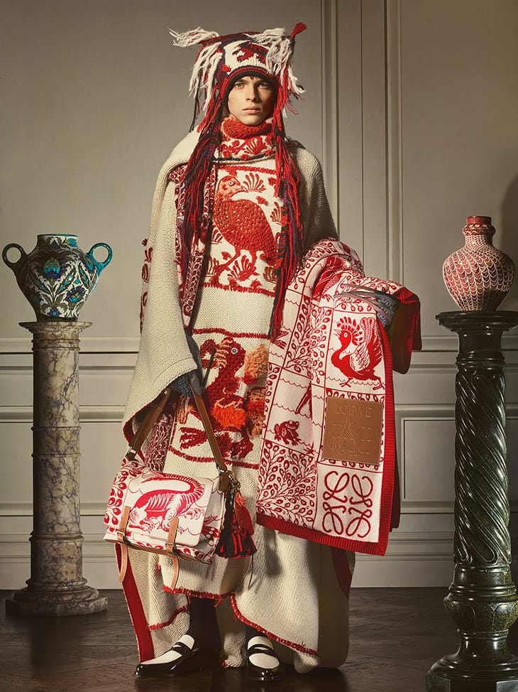 Marcel Korusiewicz Models Loewe William De Morgan Capsule Collection ...